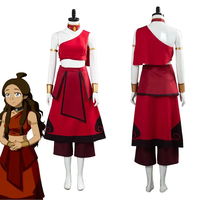 Anime Avatar The Last Airbender Katara Appa Cosplay Costume For Women ...