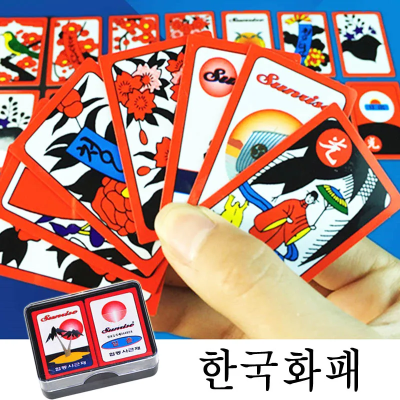 Korean Japanese PVC Waterproof Mahjong Gostop Go Stop Board Game Cards ...