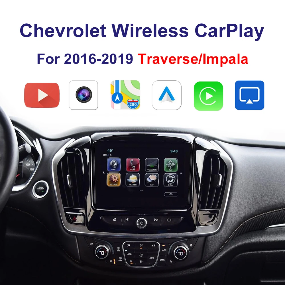 Wireless CarPlay Android Auto interface For 2014 2018 Chevrolet ...