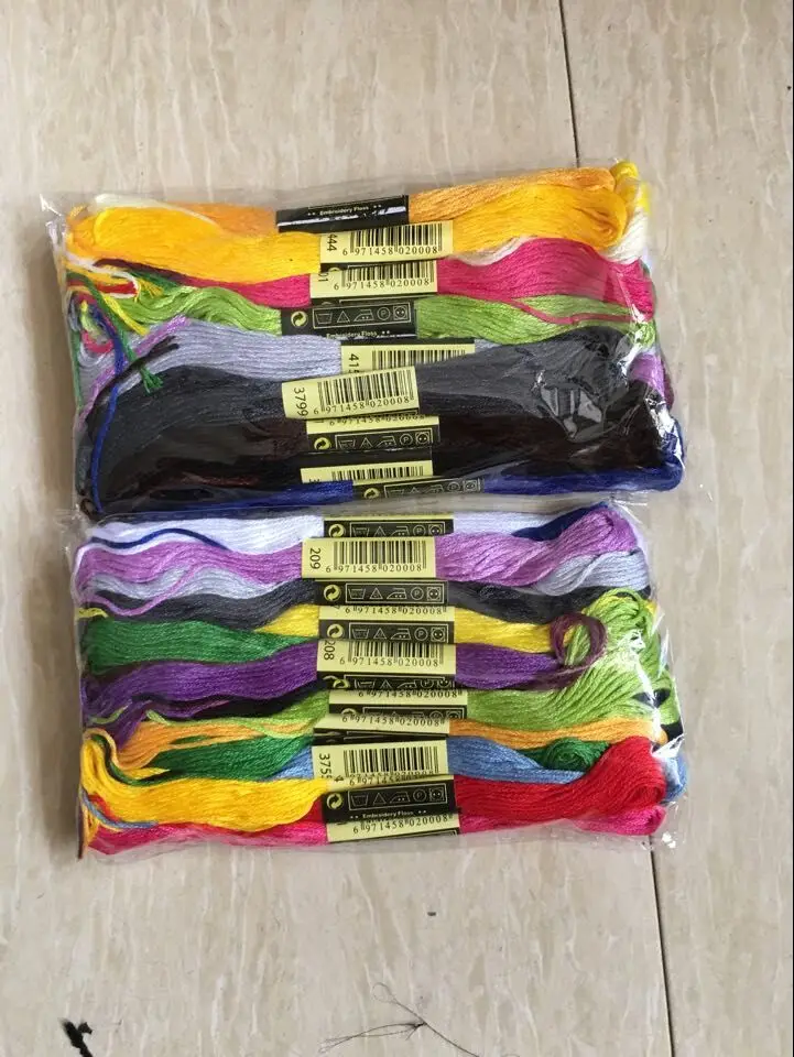 20 Pieces Different Color Cross Stitch Threads Floss Thread 8 Meters ...