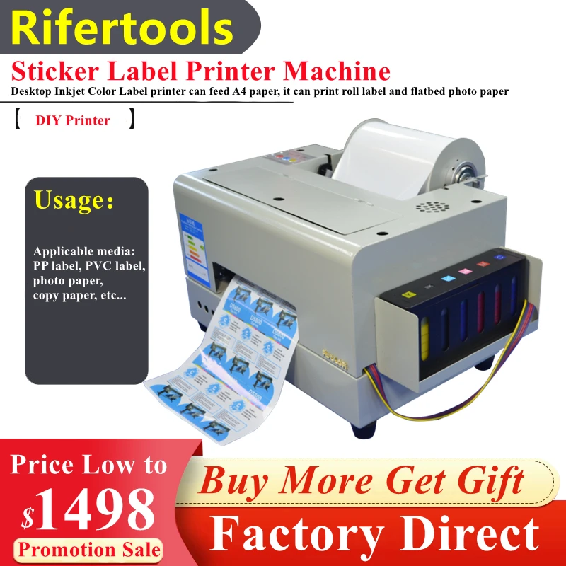 Promotion Cheap Desktop Inkjet Color Label Printer Smart Label Printing ...