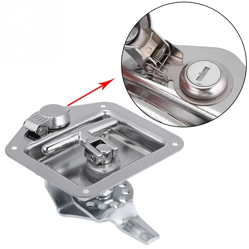 Stainless Steel Folding T-Shape Handle Lock Tool Box Keys Kit For Truck ...