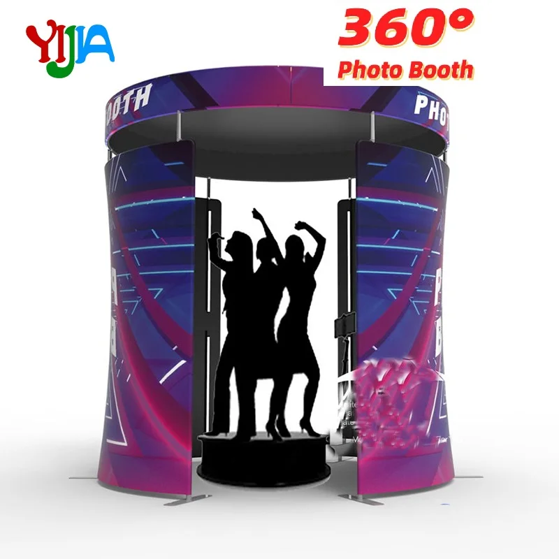 Custom Printed 360 Video Spinner Photo Booth Automatic Photobooth ...