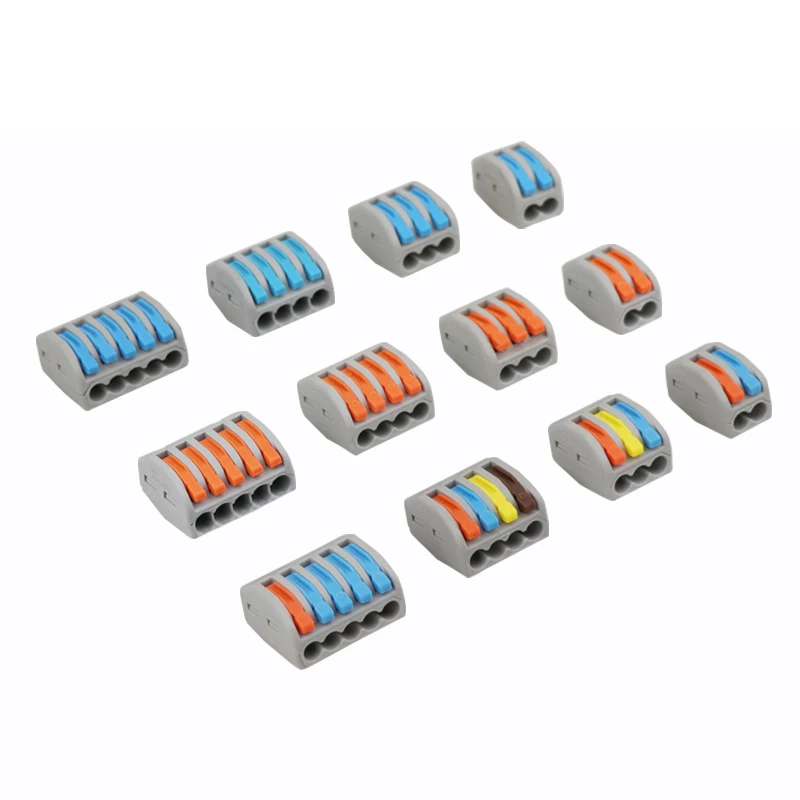 Conector de fio, mini conector rápido, universal, compacto, bloco de ...