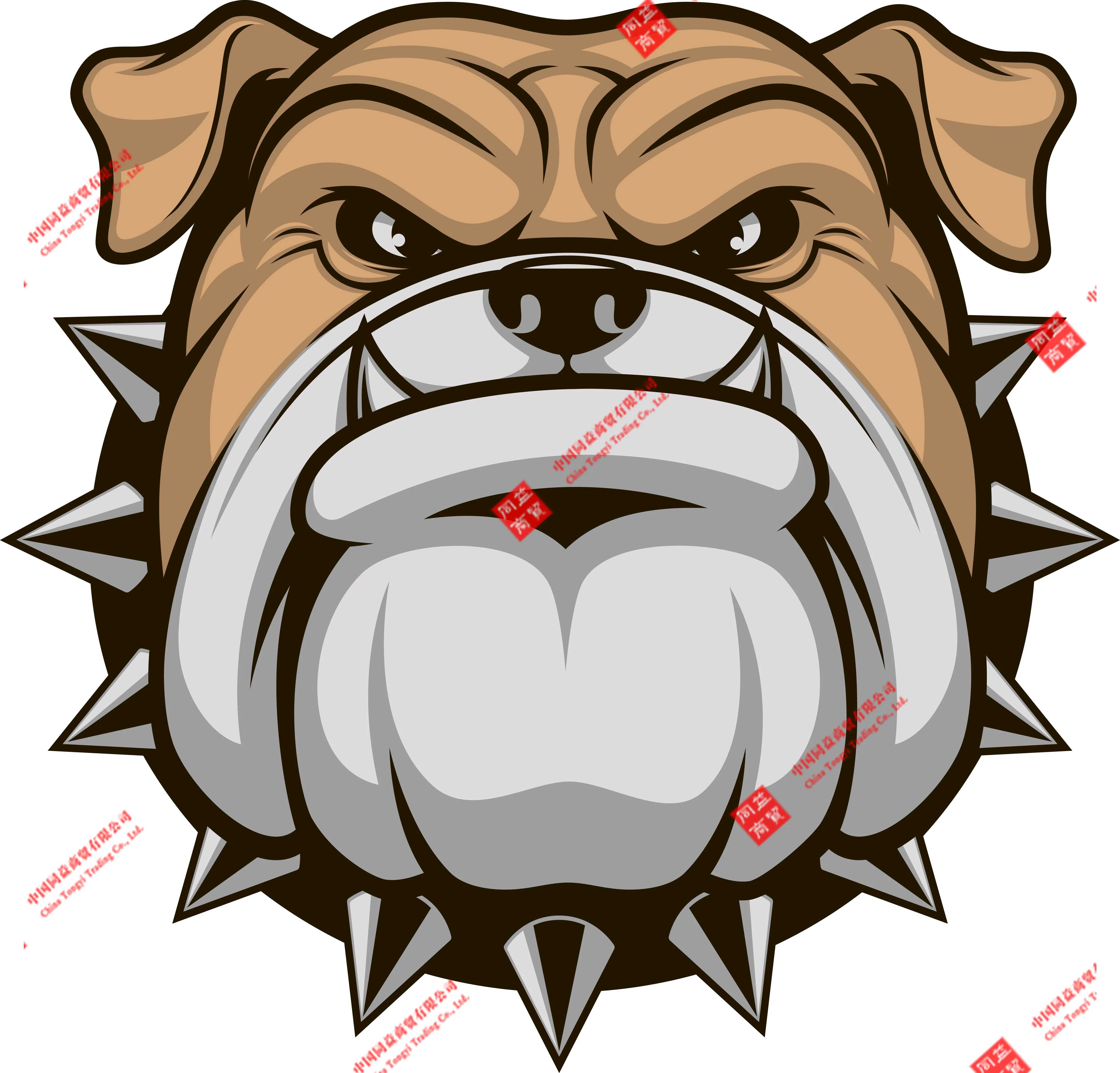 Mean Dog Face Cartoon