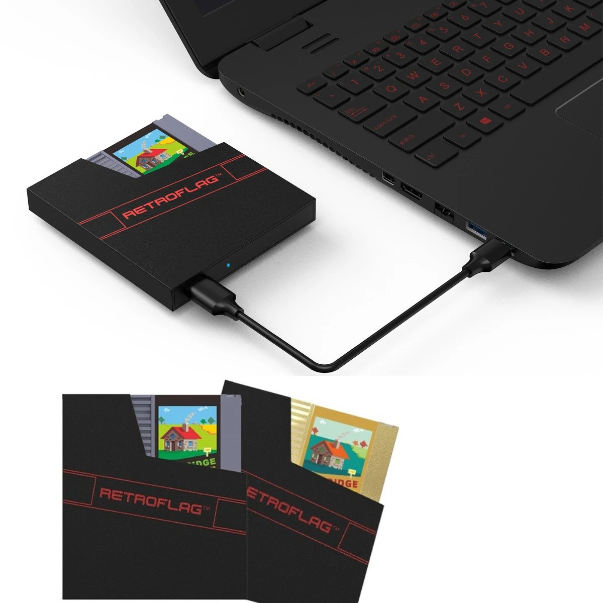 Retroflag Nes Cartridge Style Hard Drive Enclosure For Nespi 4 Case ...