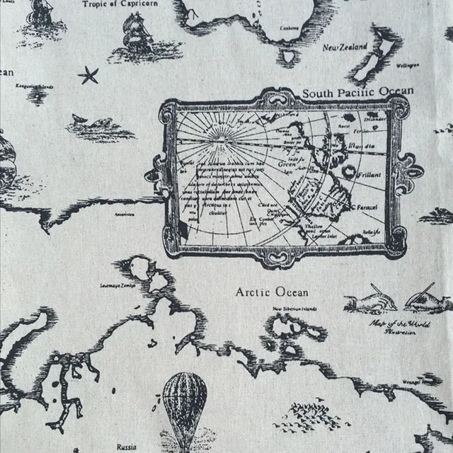 Fabric Maps World Cotton Fabric World Map World Map Cloth, 53% OFF