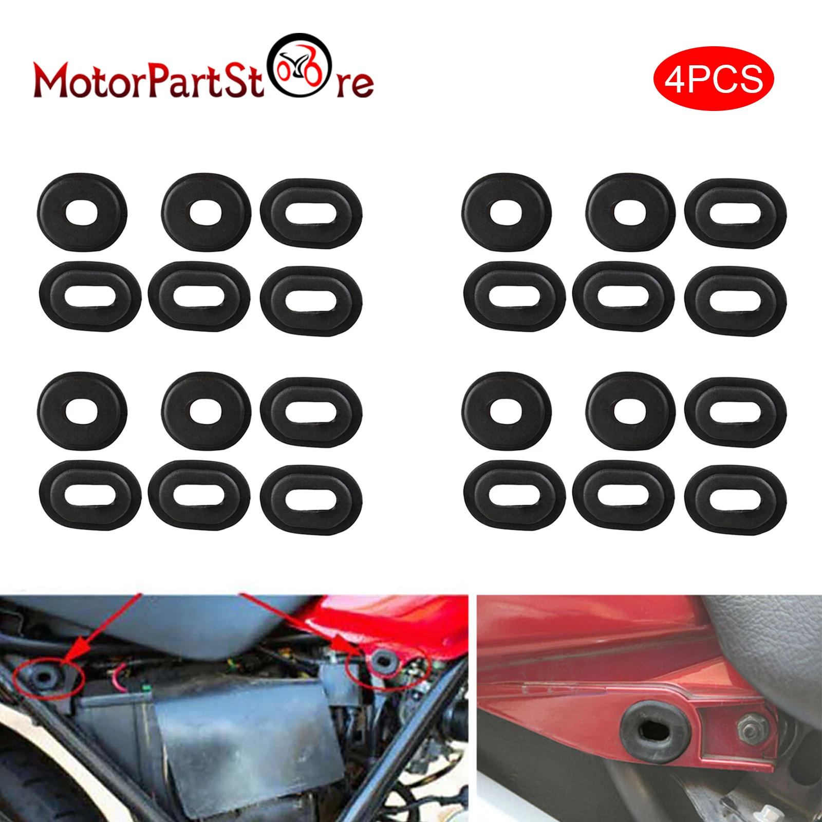 Side Cover Panel Rubber Grommet Fairing Washer for Honda CB100 CB125 ...