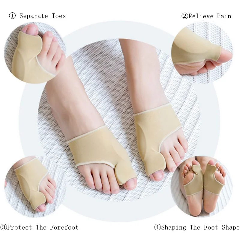 Toe Corrector Orthotics Adjuster Straightener Soft Silicone Pedicure ...