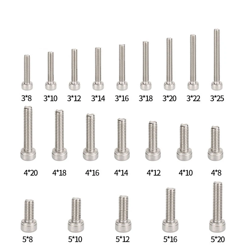 10Pcs-Rvs-Zeskante-Schroef-M3-M4-M5-Hexagon-Inbusbouten-Hex-Socket ...