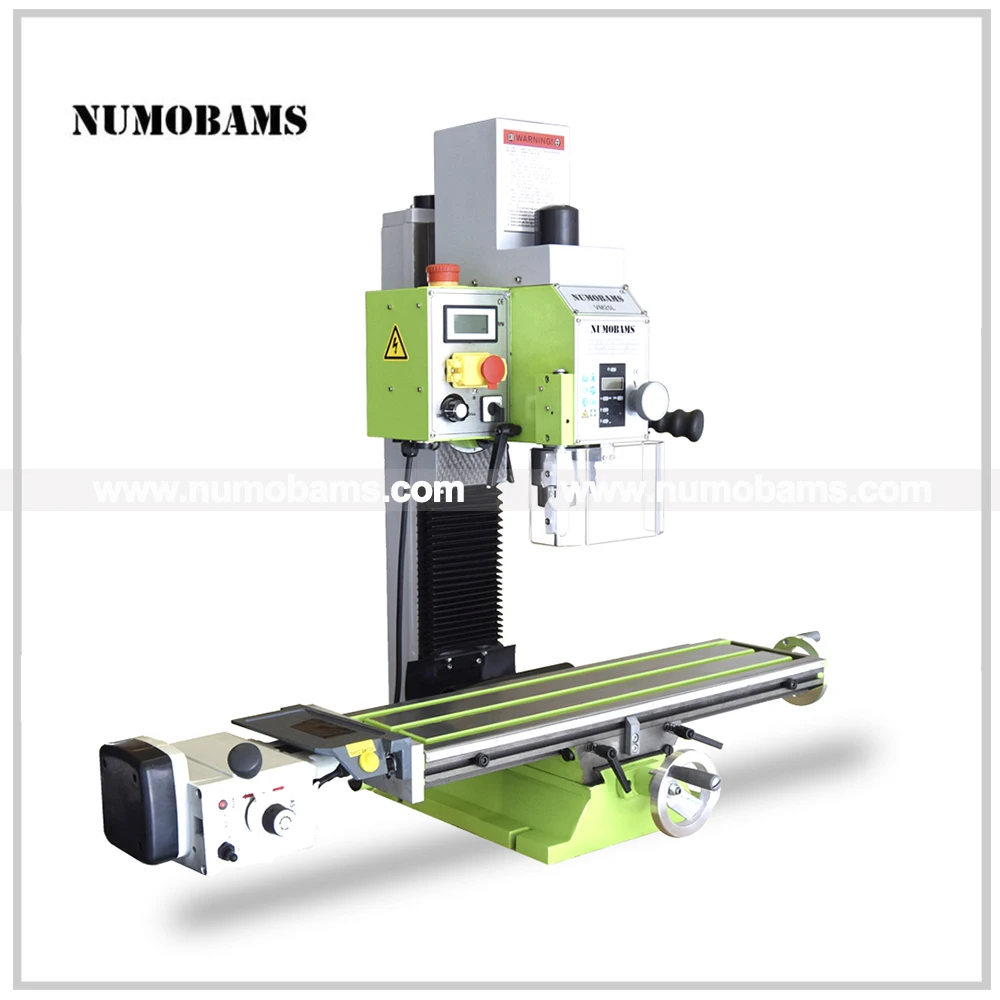 NUMOBAMS WM25V-Super Vertical Column 1100W Motor Power Metal Milling ...