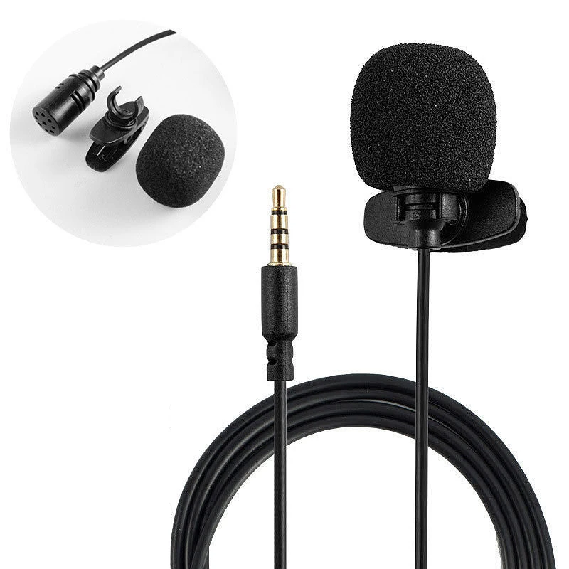 Microphone,Cravate Clip Type C 3.5mm, Microphones audio, micro haute ...