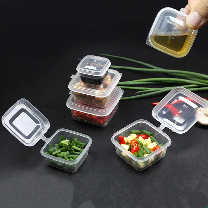100pcs-Disposable-sauce-box-with-lid-square-dipping-box-seasoning ...