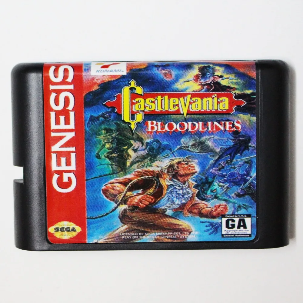 Castlevania Bloodlines NTSC U 16 bit MD Game Card For Sega Mega Drive ...
