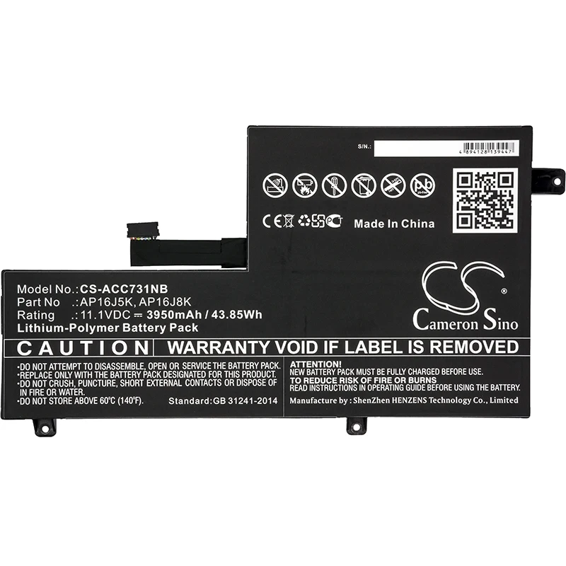 Batería de 3950mAh para portátil, pila para Acer C731,C731 C7P9,C731 ...