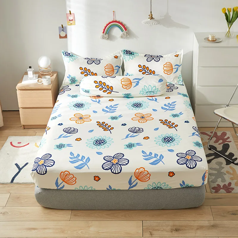 Upzo-Flower-Series1pcs-Polyester-Fitted-Sheet-Full-Coverage-Sheets-180 ...
