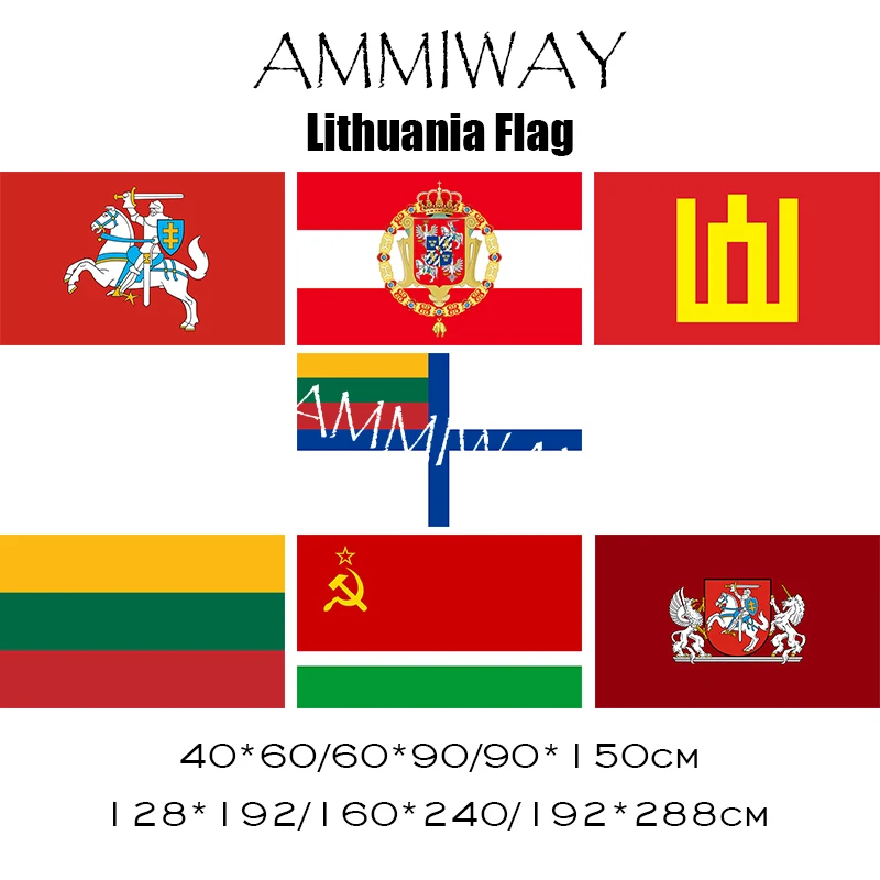 AMMIWAY State Flag of Lithuania Royal Banner of King Zygmunt III Vasa ...
