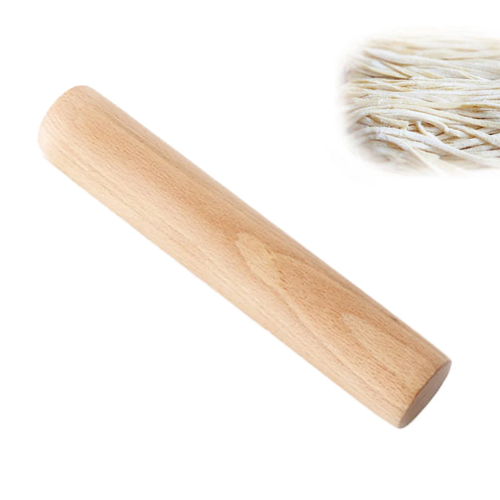 1pc Wooden Rolling Pin Noodle Roller Pad Fondant Dough Table Dumplings ...