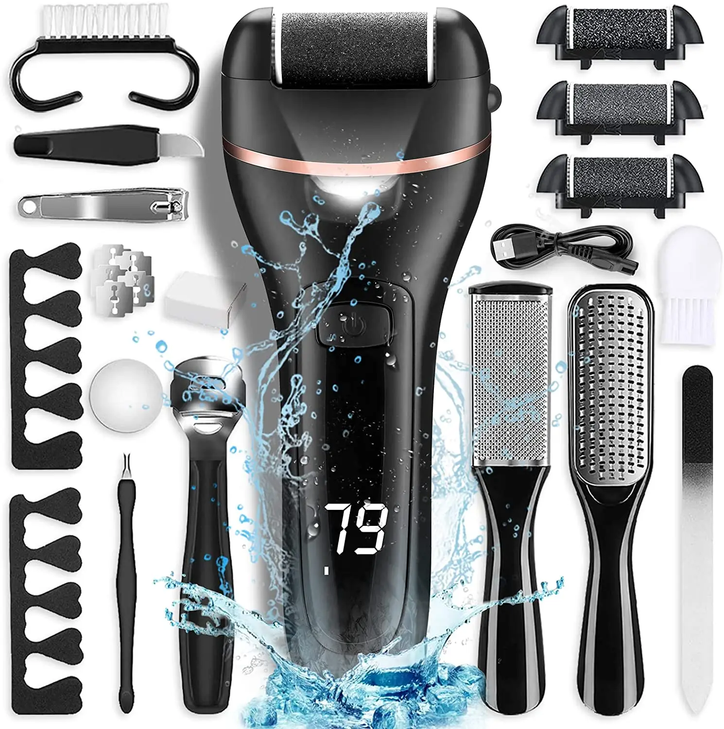 22-in-1-Rechargeable-Electric-Foot-File-Callus-Remover-Machine-Pedicure ...