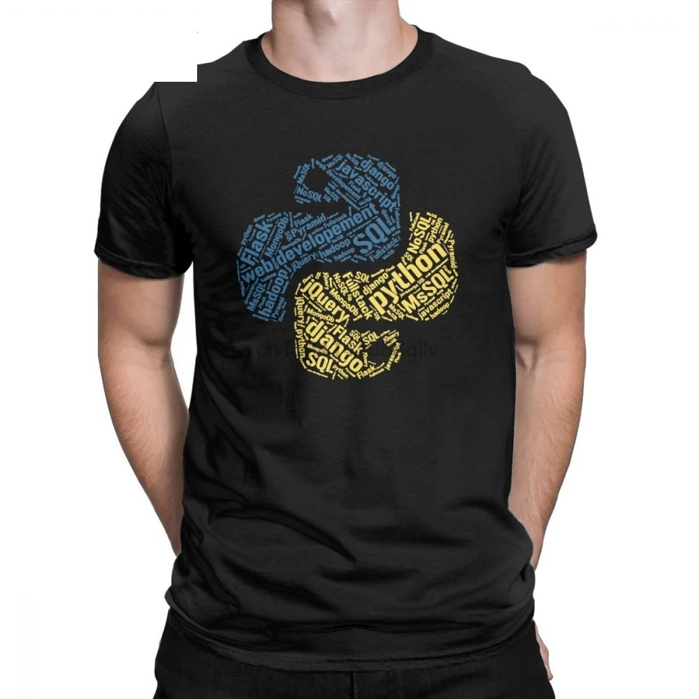 Camiseta con programador de Python para hombre, camisetas de algodón ...