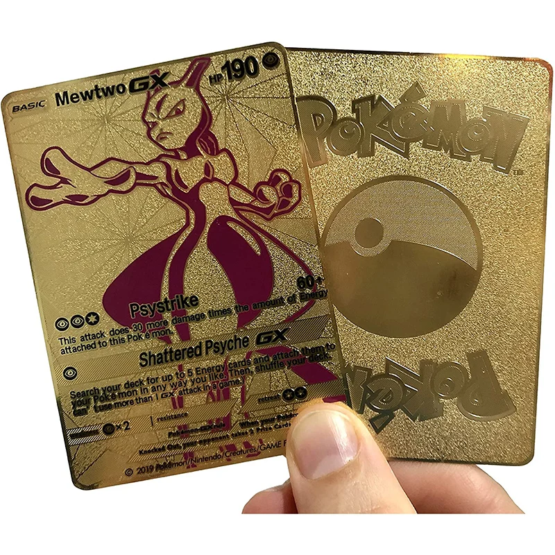 Games & Puzzles Shadow Mewtwo GX Custom Metal Pokemon Card Card Games ...