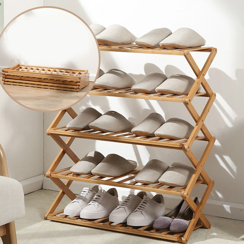 Folding Free Installation Shoe Cabinet | Bamboo Folding Shoe Rack ...