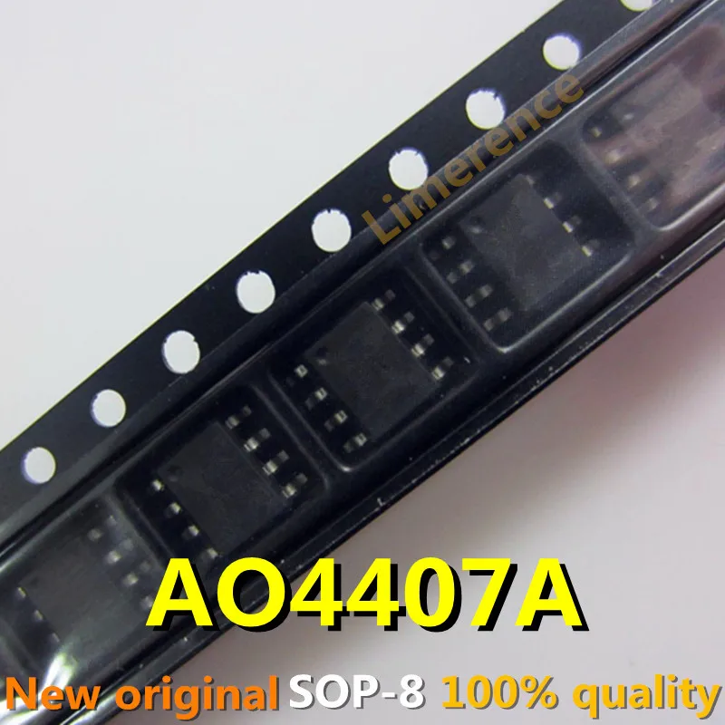 10pcs/lot Ao4407a 4407a Mosfet(metal Oxide Semiconductor Field Effect Transistor) New Sop8 ...