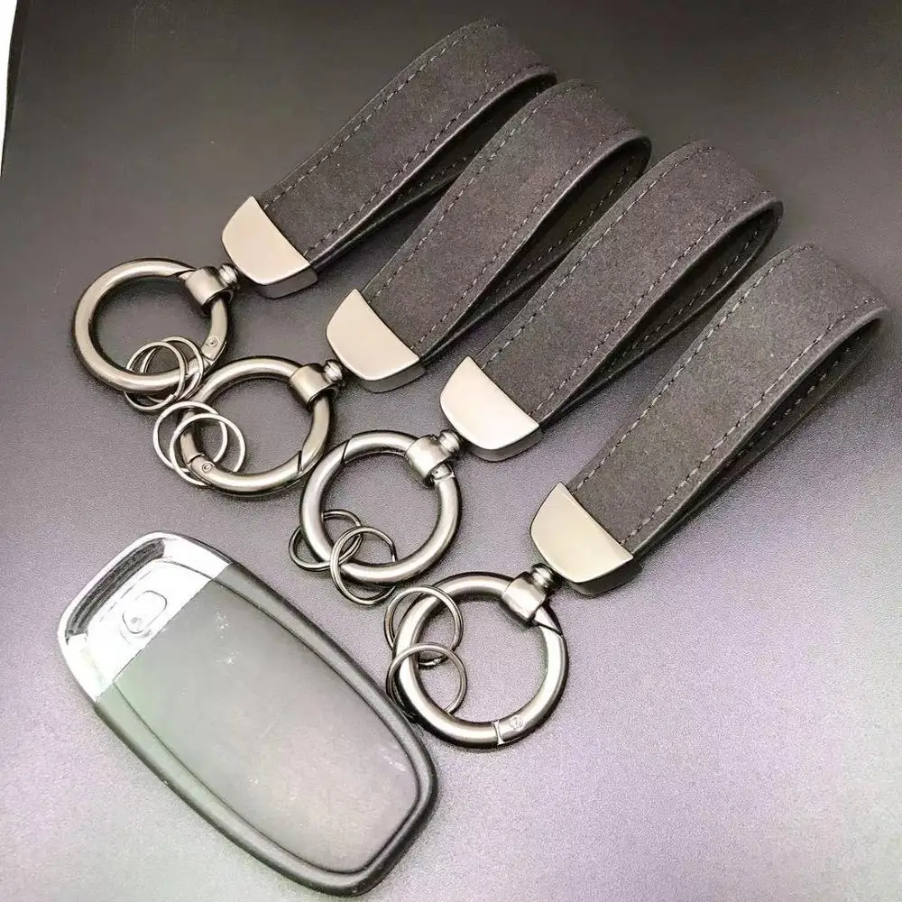 Car Rings Key Chain Leather Horseshoe Keychain Car Keyring For Sline RS ...