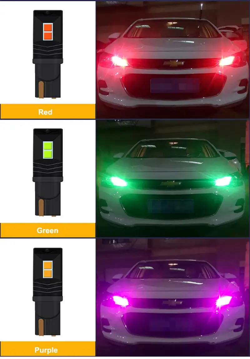 1Pcs Auto Interior Lamp License Plat T10 3030 LED Reading Bulb 3D ...