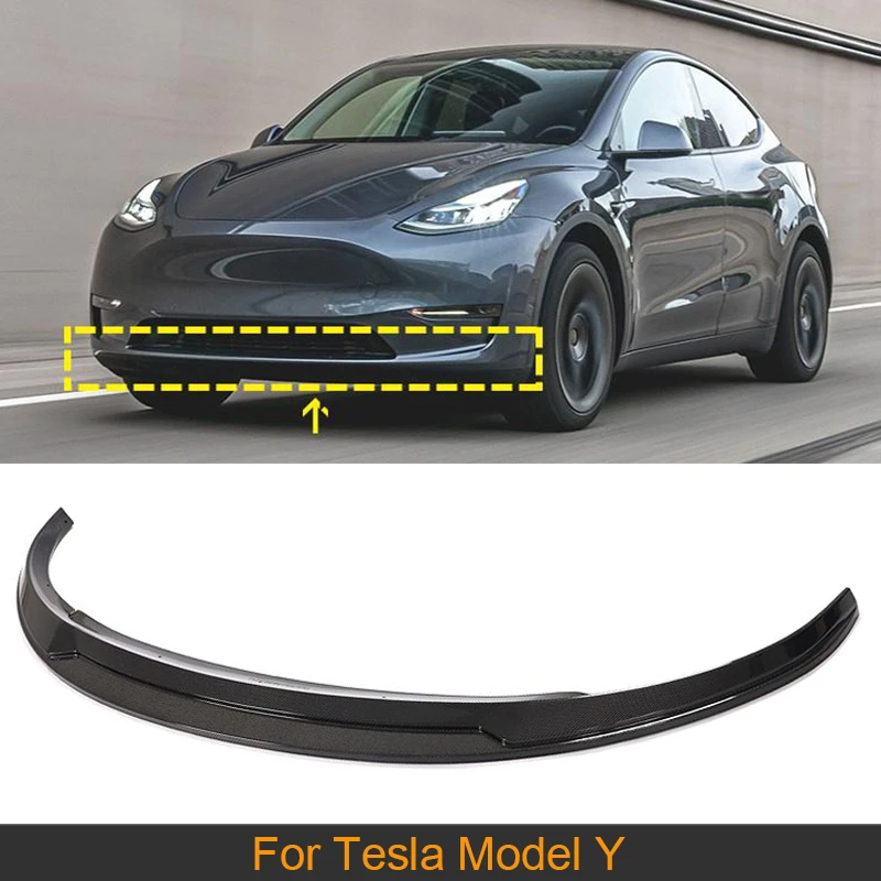 RW Carbon Fiber Front Lip Spoiler Tesla Model Y 2020-2023 | atelier ...