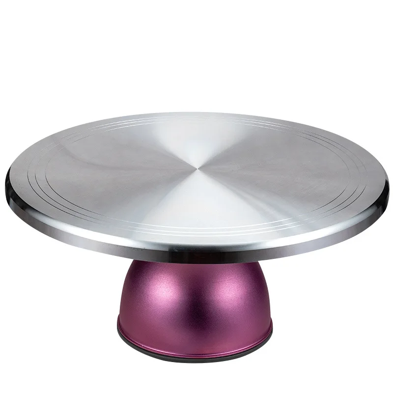 Best selling 12 inch aluminum alloy cake turntable sandblasting base ...