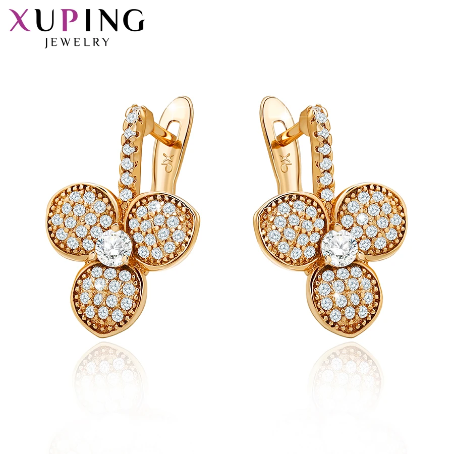 Xuping Jewelry Earring Round | Medina Gold Earrings Xuping - Fashion ...