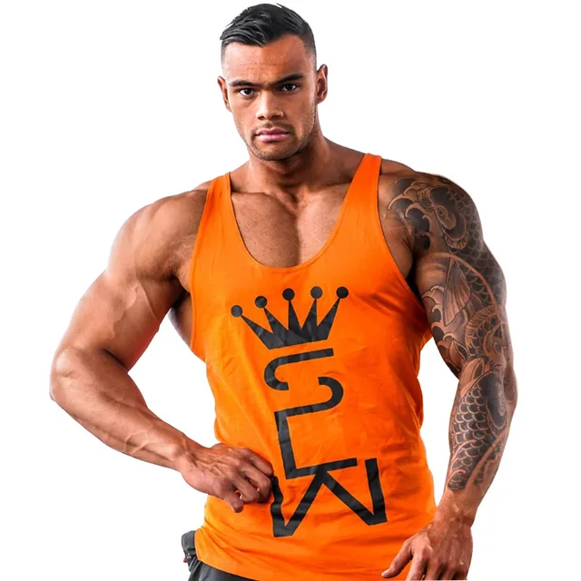 Printed Sleeveless Men’s Gym Bodybuilding Singlet - Men's Fitness ...