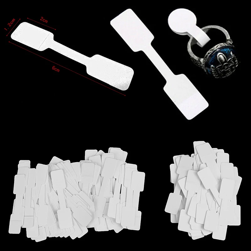 50pcs-100pcs-White-Price-Label-Tags-with-Hanging-String-for-Jewelry ...