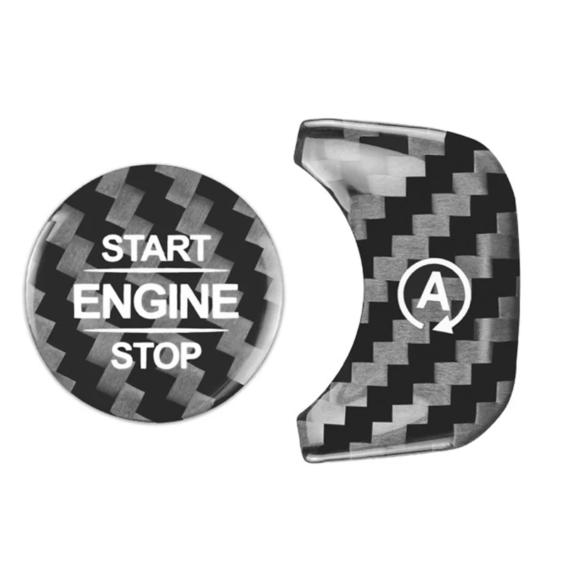 Carbon Fiber Car Engine Start Stop Button a Sticker for Mercedes Benz ...