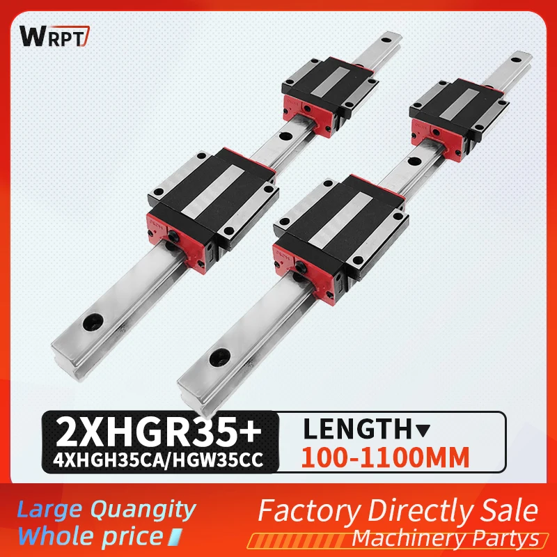 2pc-HGR35-HGH35-Square-Linear-Guide-Rail-width-35mm-Length-4pc-Slide ...