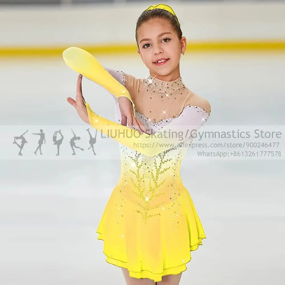 Yellow Figure Skating Dresses