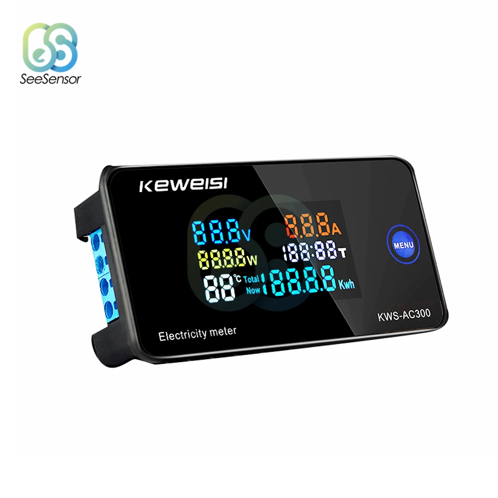 AC-50-300V-100A-10A-AC-Voltmeter-Ammeter-Wattmeter-Power-Energy-Meter ...