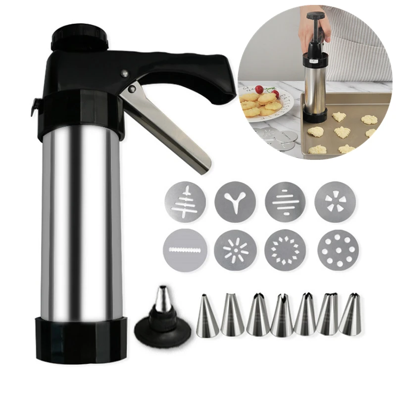 Stainless-Steel-Cake-Cream-Decorating-Gun-Sets-Cookie-Making-Machine ...