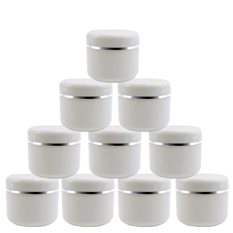 10Pcs-20g-30g-50g-Travel-Face-Cream-Lotion-Cosmetic-Container-White ...