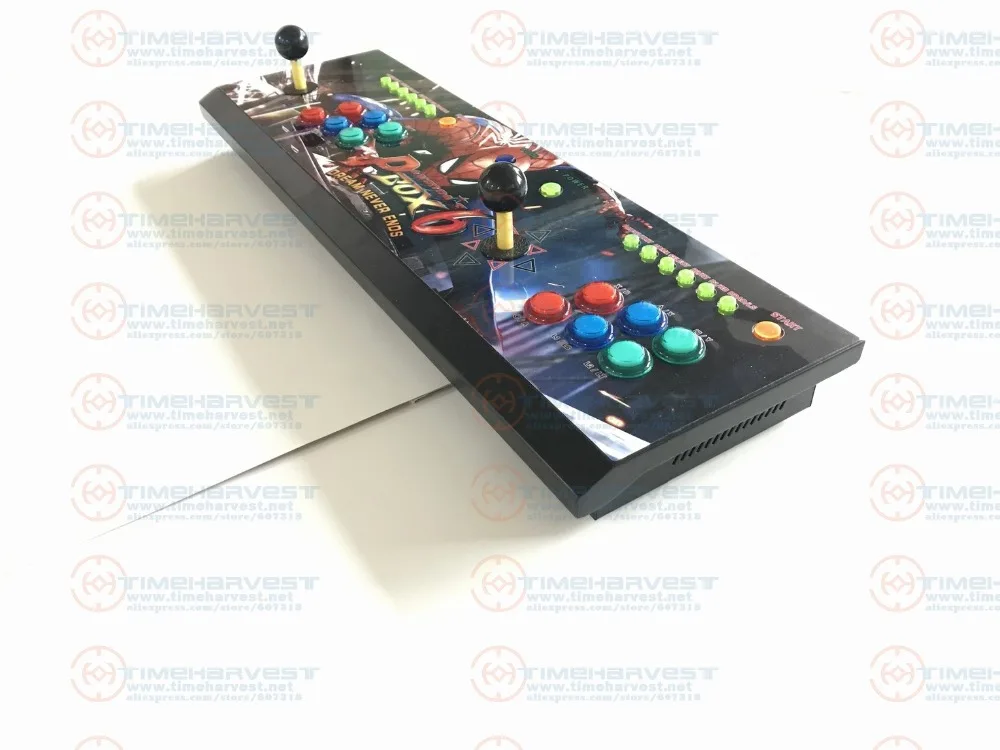 2 plysers Pan dora box DX Arcade joysticks 6 LED buttons console TV ...