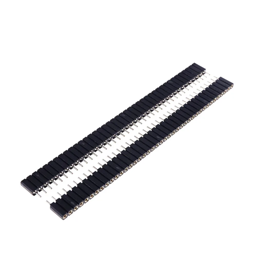 4pcs-1x40-2-54-mm-PCB-Female-Header-Round-Pin-insulator-7-0mm-Straight ...