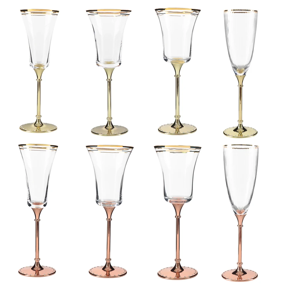 Original Creative Glass Cups Wedding Champagne Flute Colored Glass ...