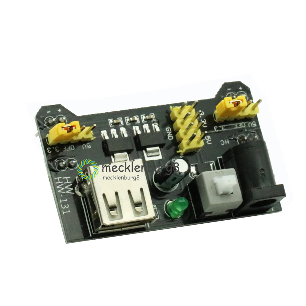 Mb102 layout módulo de alimentação 3.3v 5v para arduino solderless pão ...
