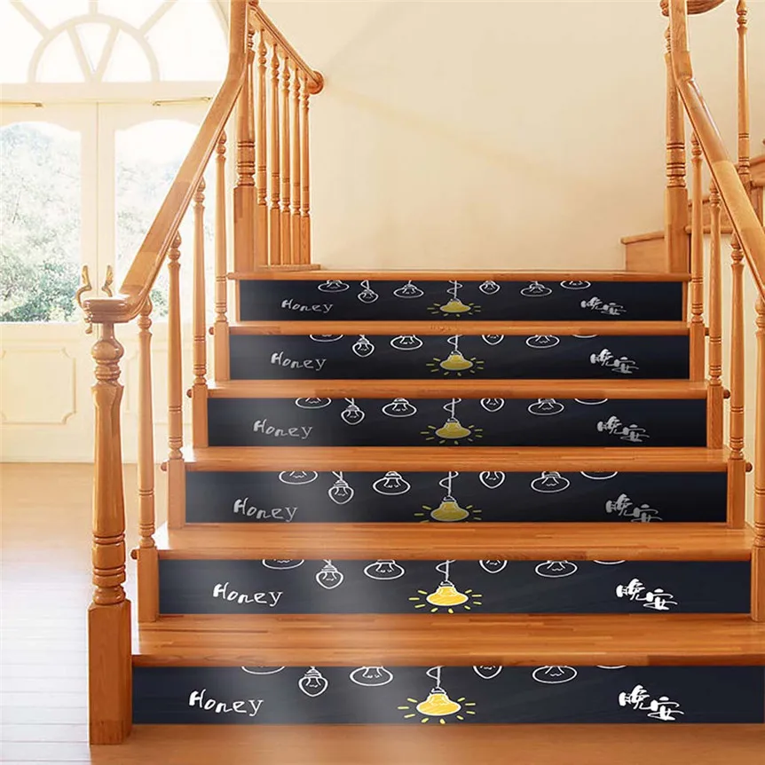 3D Simulation Stairs Steps Stickers Riser Floor Sticker for Bedroom ...