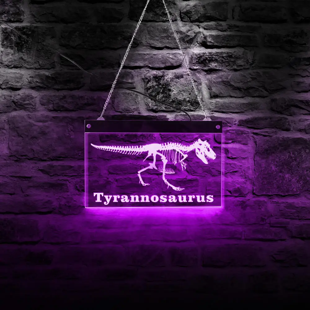 Modern-Tyrannosaurus-Rex-Skeleton-Acrylic-LED-Neon-Sign-Theropod-Museum ...