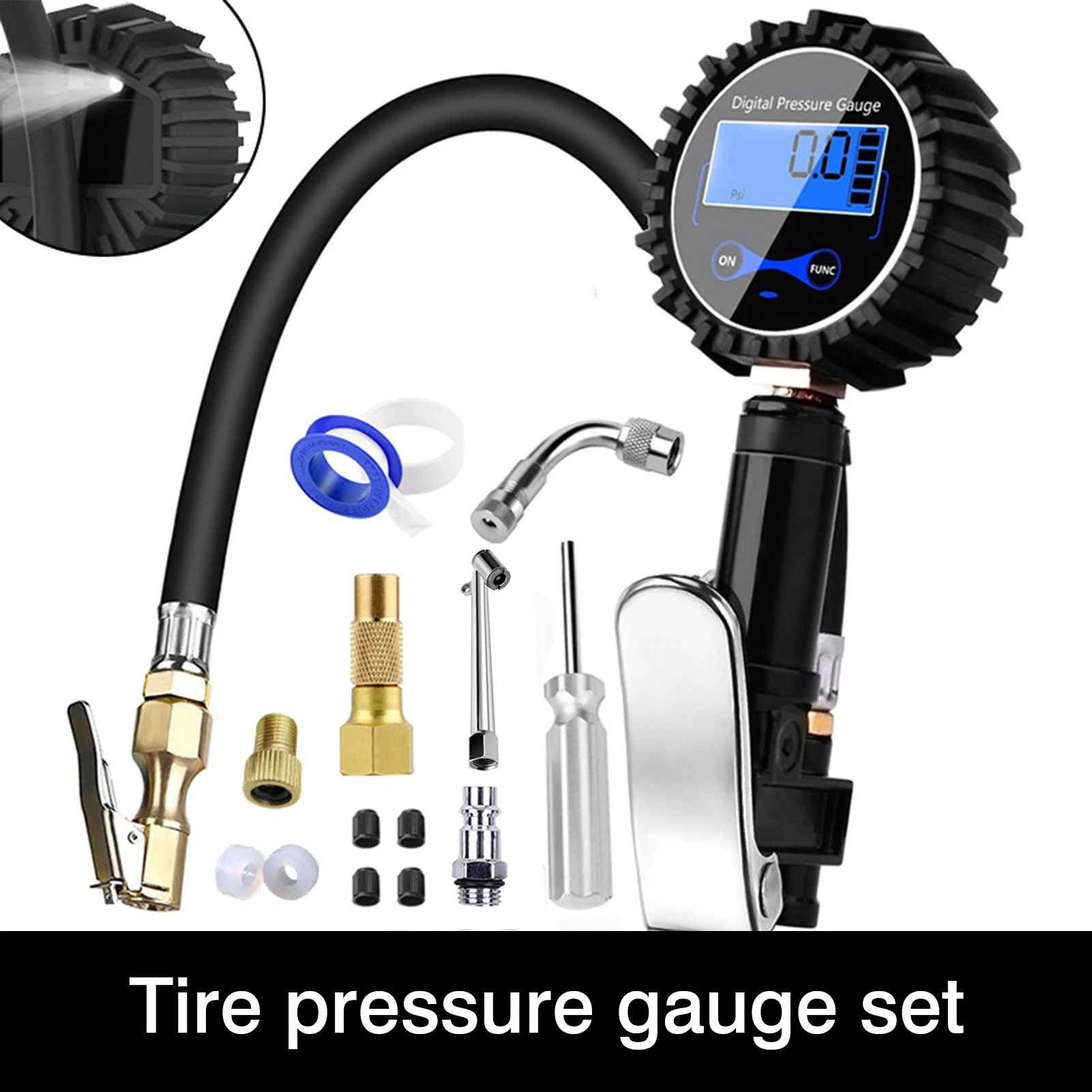 200 Psi Digital Tyre Inflating Gun With Pressure Gauge For Car Truck ...