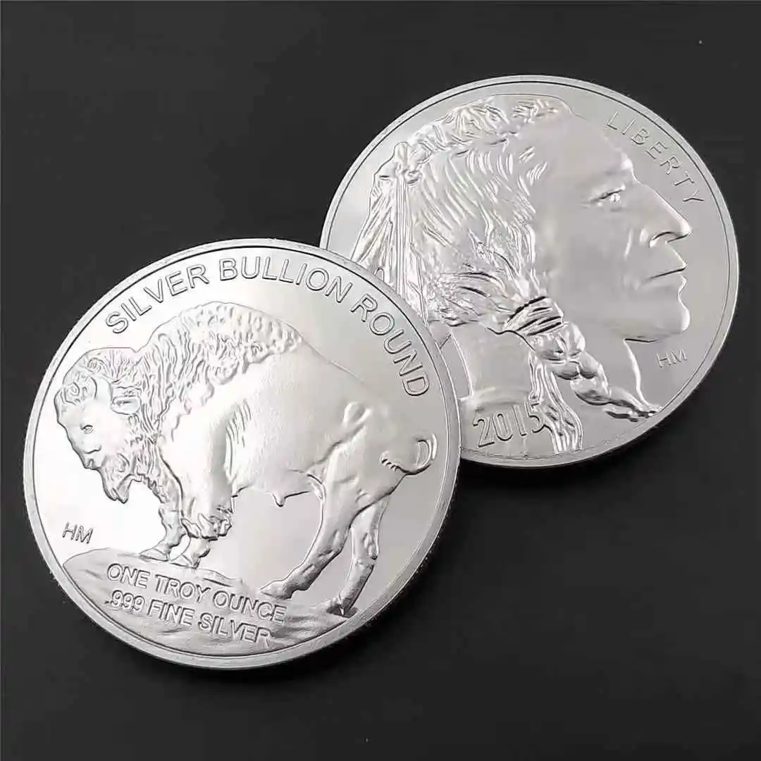USA-Commemorative-Coins-1OZ-999-Fine-Silver-2015-Liberty-Indian-Buffalo ...