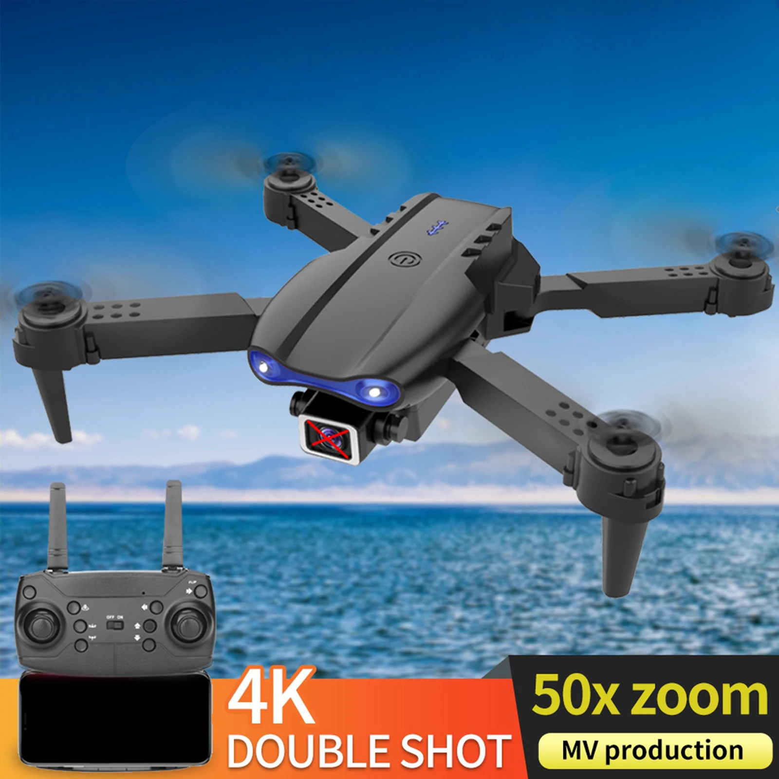 Dron teledirigido profesional K3 con gran angular 4K, cámara Dual HD ...