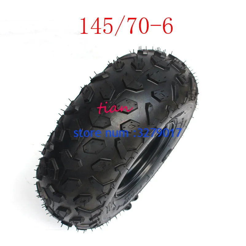 2PCS hot sale 6 Inch ATV Wheels 145/70 6 Tire Tyre for 6 Inch Iron ...